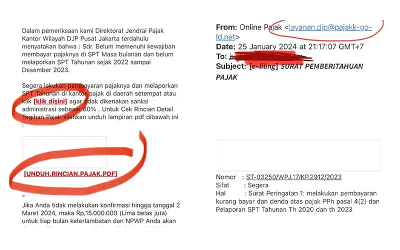 Waspada Penipuan Catut DJP Lewat Email, Jangan Klik Lampiran File-nya